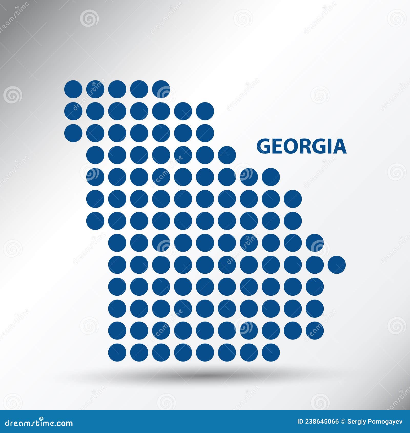 Georgia State Abstract Dotted Map Stock Vector - Illustration of ...