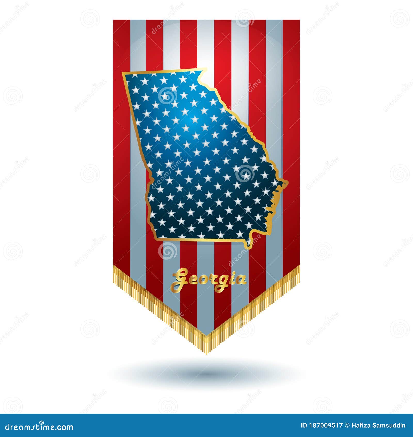 Georgia State Banner. Vector Illustration Decorative Design Stock ...
