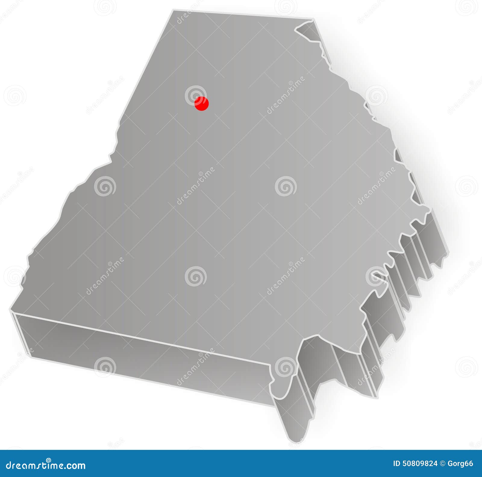 Georgia state map stock vector. Illustration of vector - 50809824