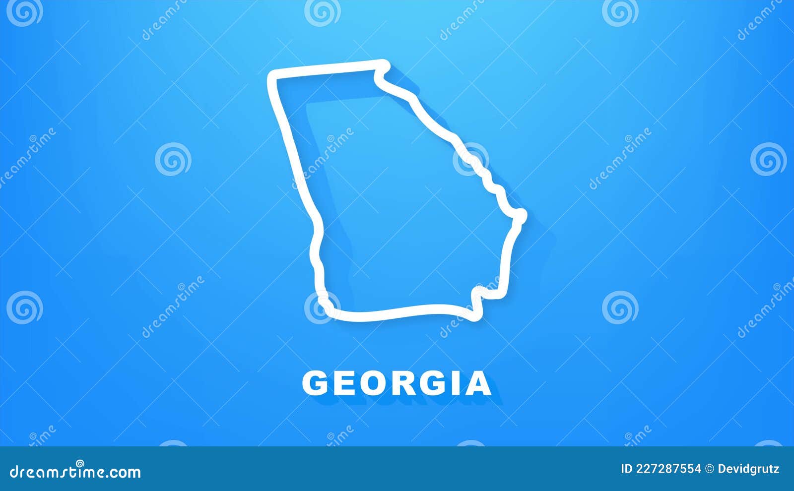 Georgia State Map Outline Animation. Motion Graphics. Stock Footage ...
