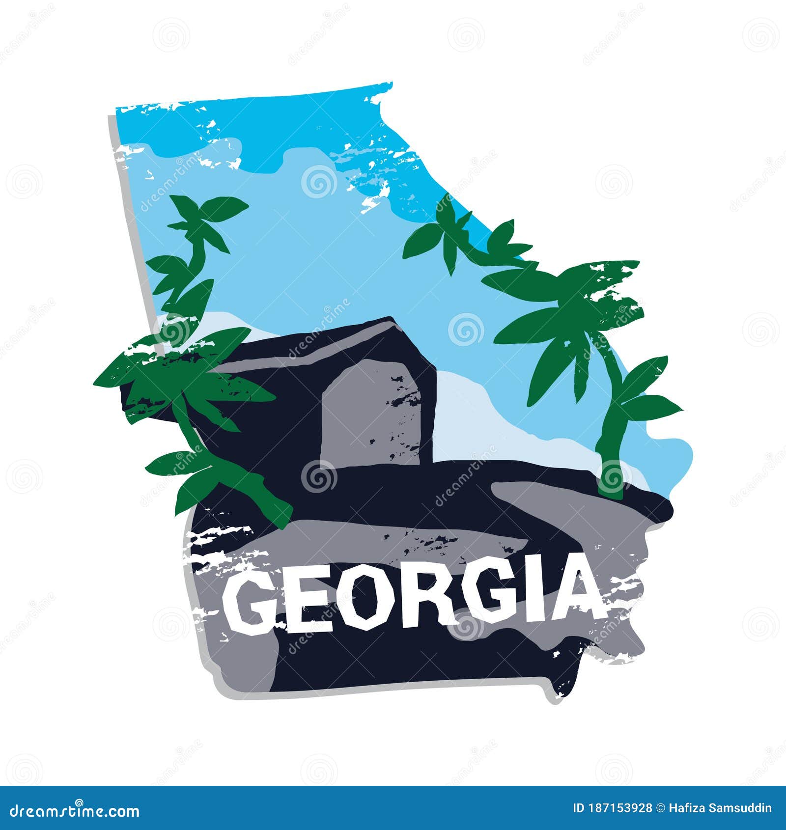 Georgia State. Vector Illustration Decorative Design Stock Vector ...