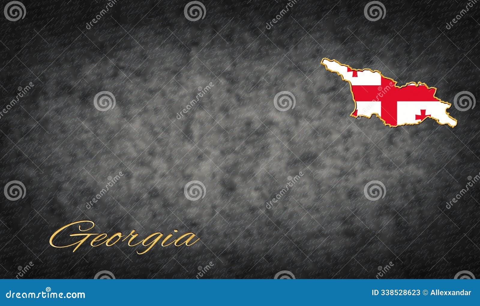 Georgia Symbols, Map of Georgia Stock Image - Image of mountains ...
