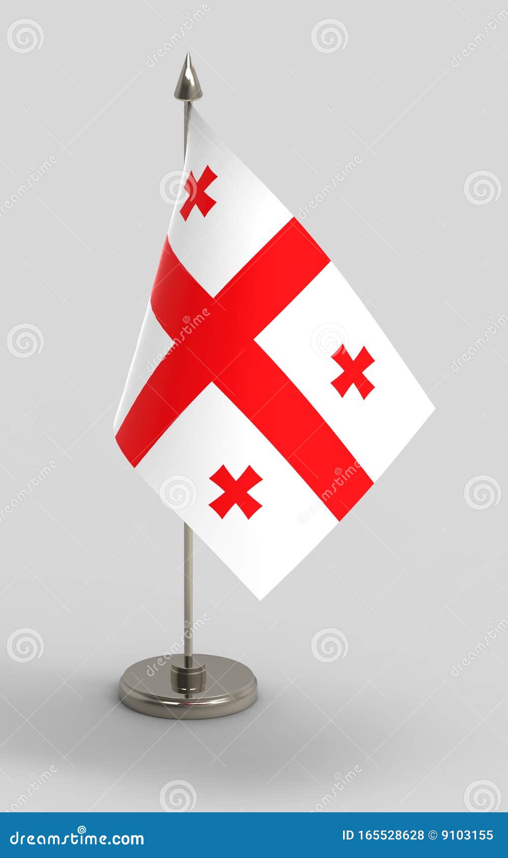 Georgia Table Flag on a Grey Background Stock Illustration ...
