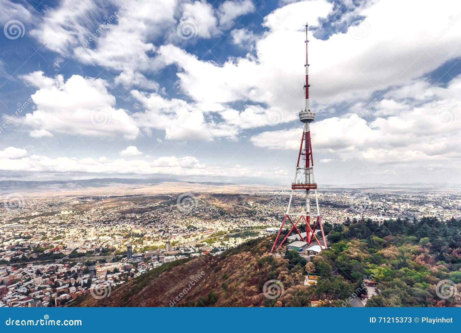 Georgia Tbilisi TV Broadcasting Tower Stock Image - Image of city ...