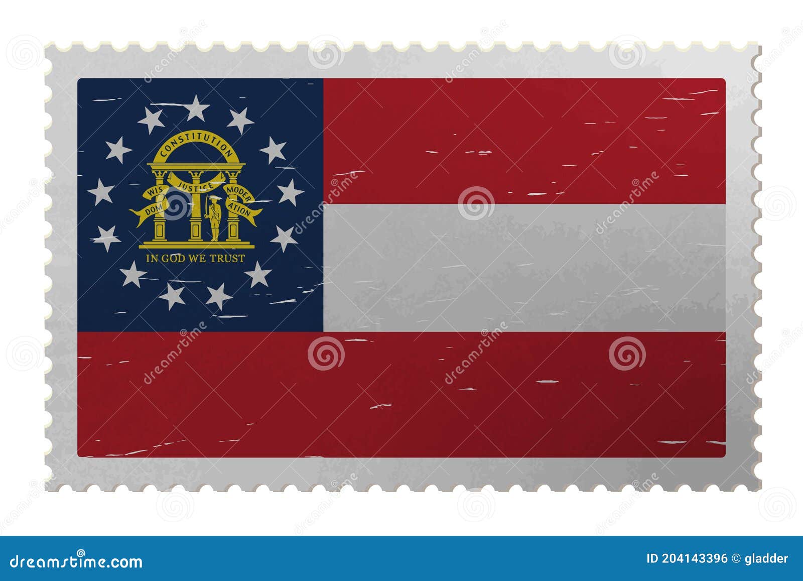 Georgia Postage Stamp Design. Vector Illustration | CartoonDealer.com ...