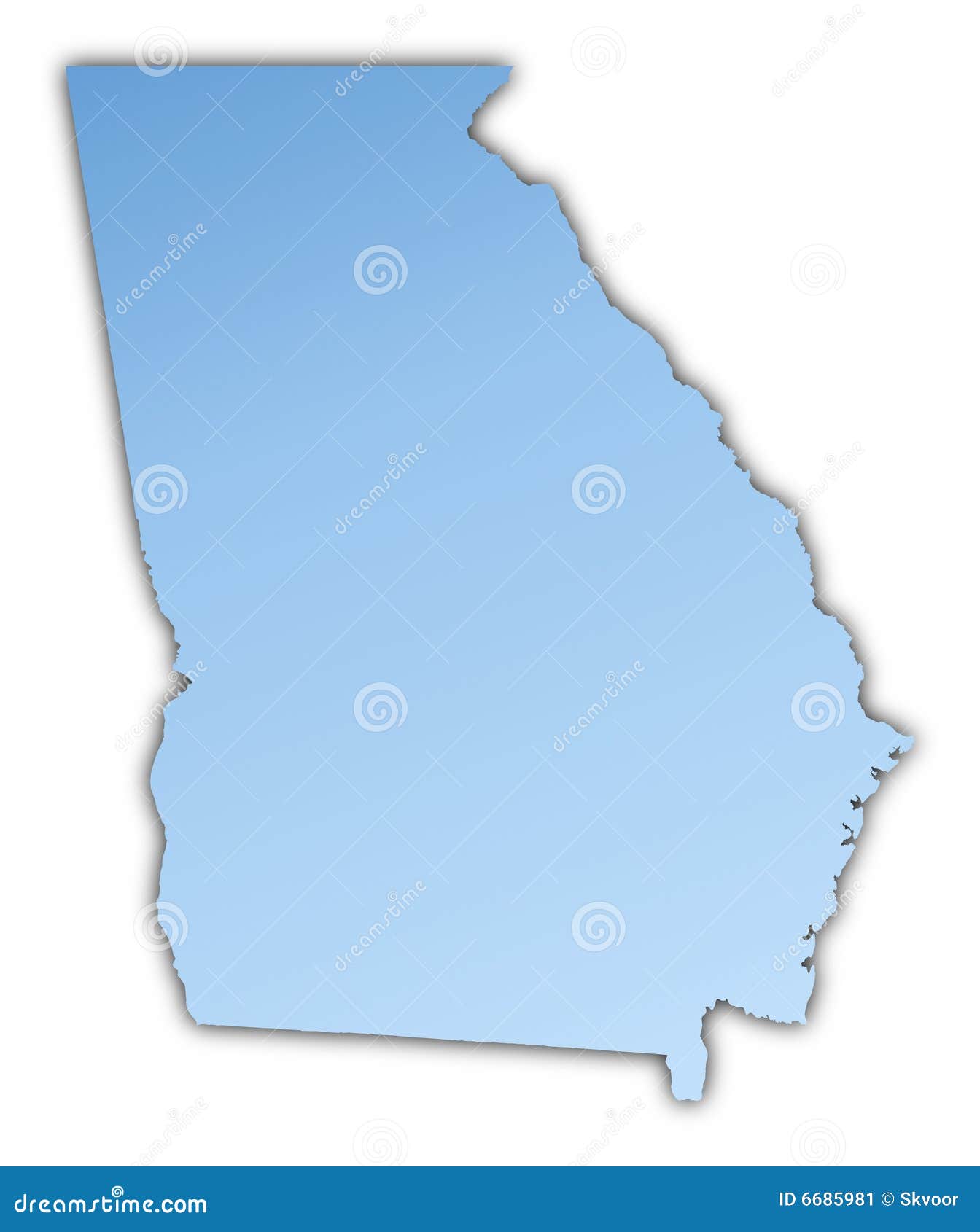 Georgia(USA) map stock illustration. Illustration of isolated - 6685981
