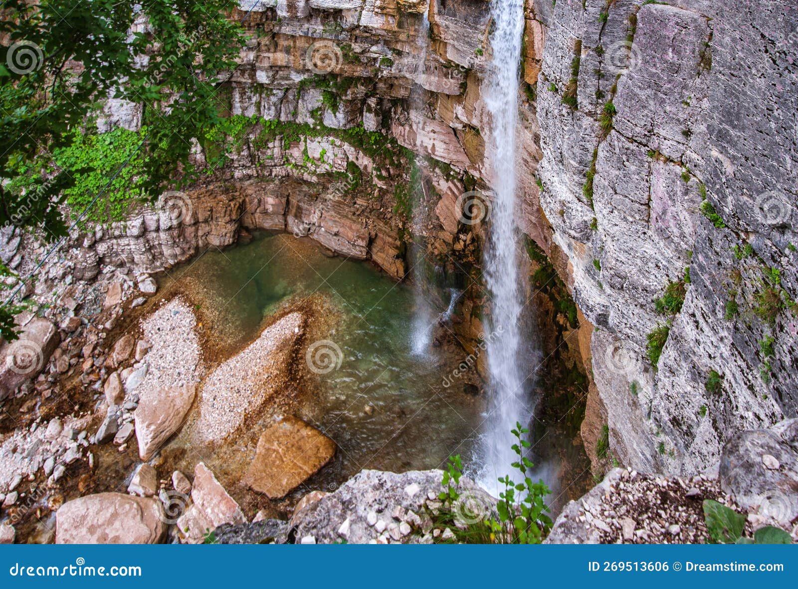 Georgia.Waterfall.Water Falling from a Sheer Cliff Stock Photo - Image ...
