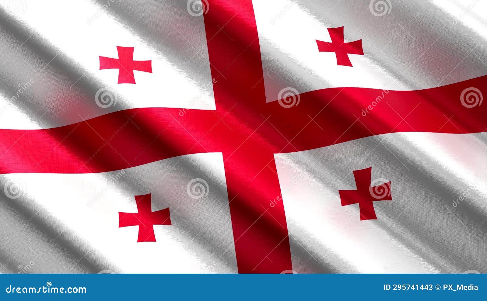 Georgia - Waving Flag - 3D 4k Animation Stock Video - Video of seamless ...