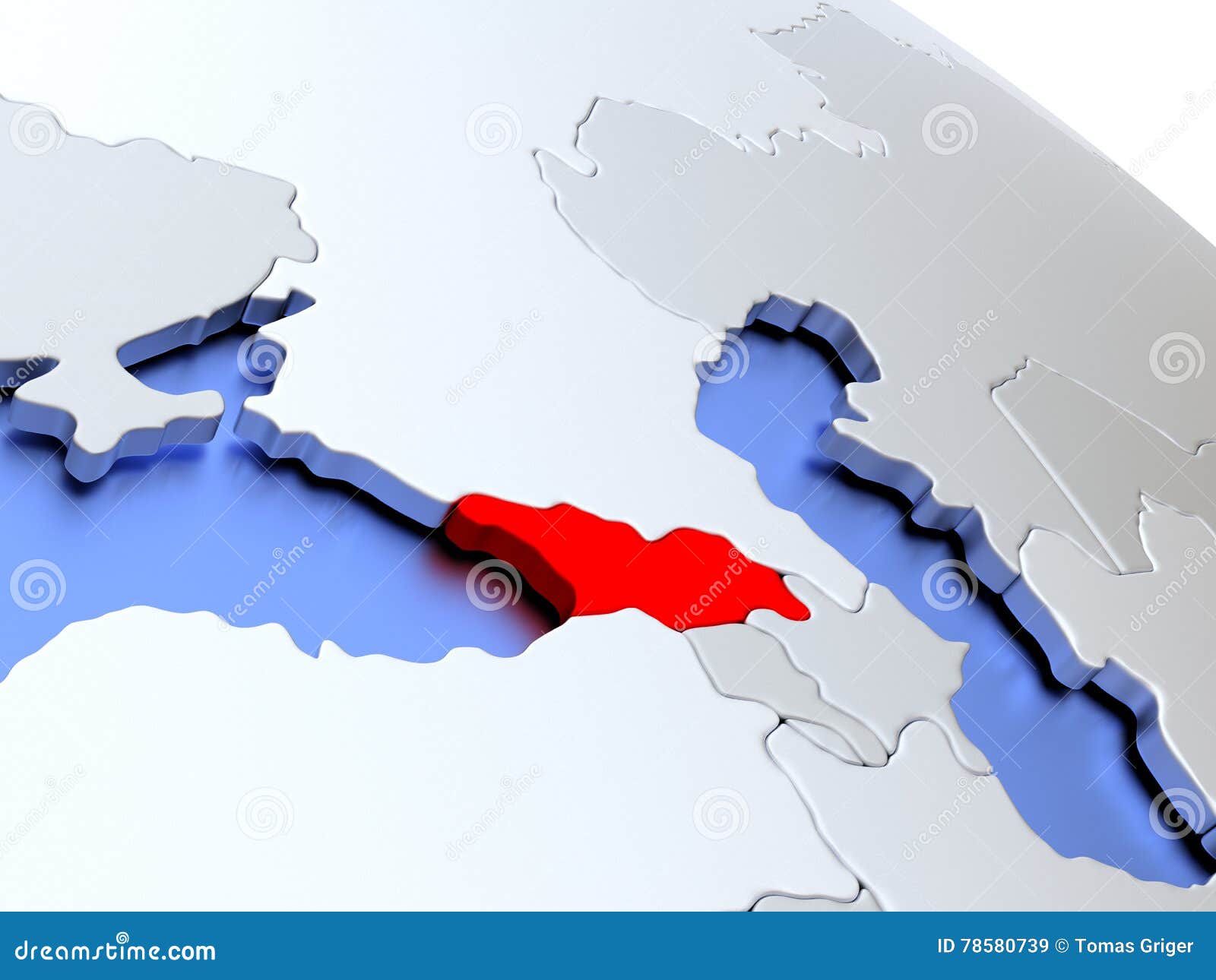 Georgia on world map stock illustration. Illustration of diplomacy ...