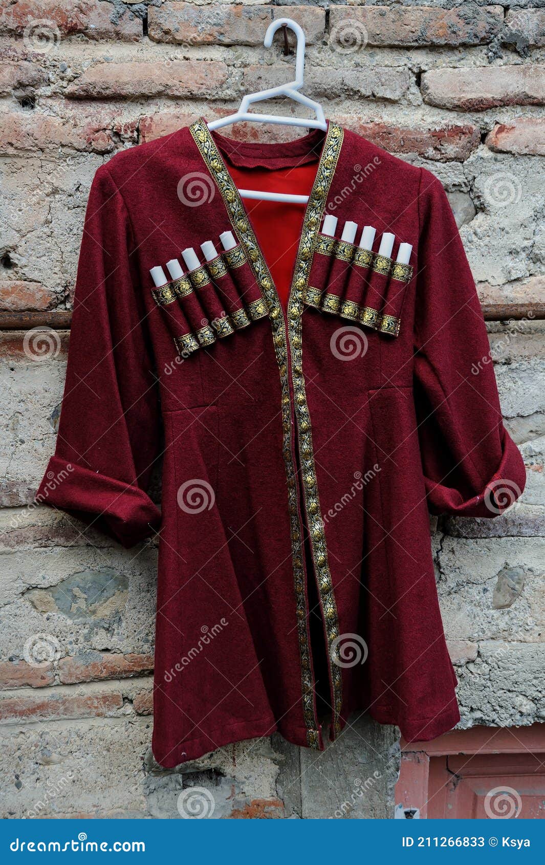 Georgian chokha coat stock image. Image of ancient, doll - 211266833