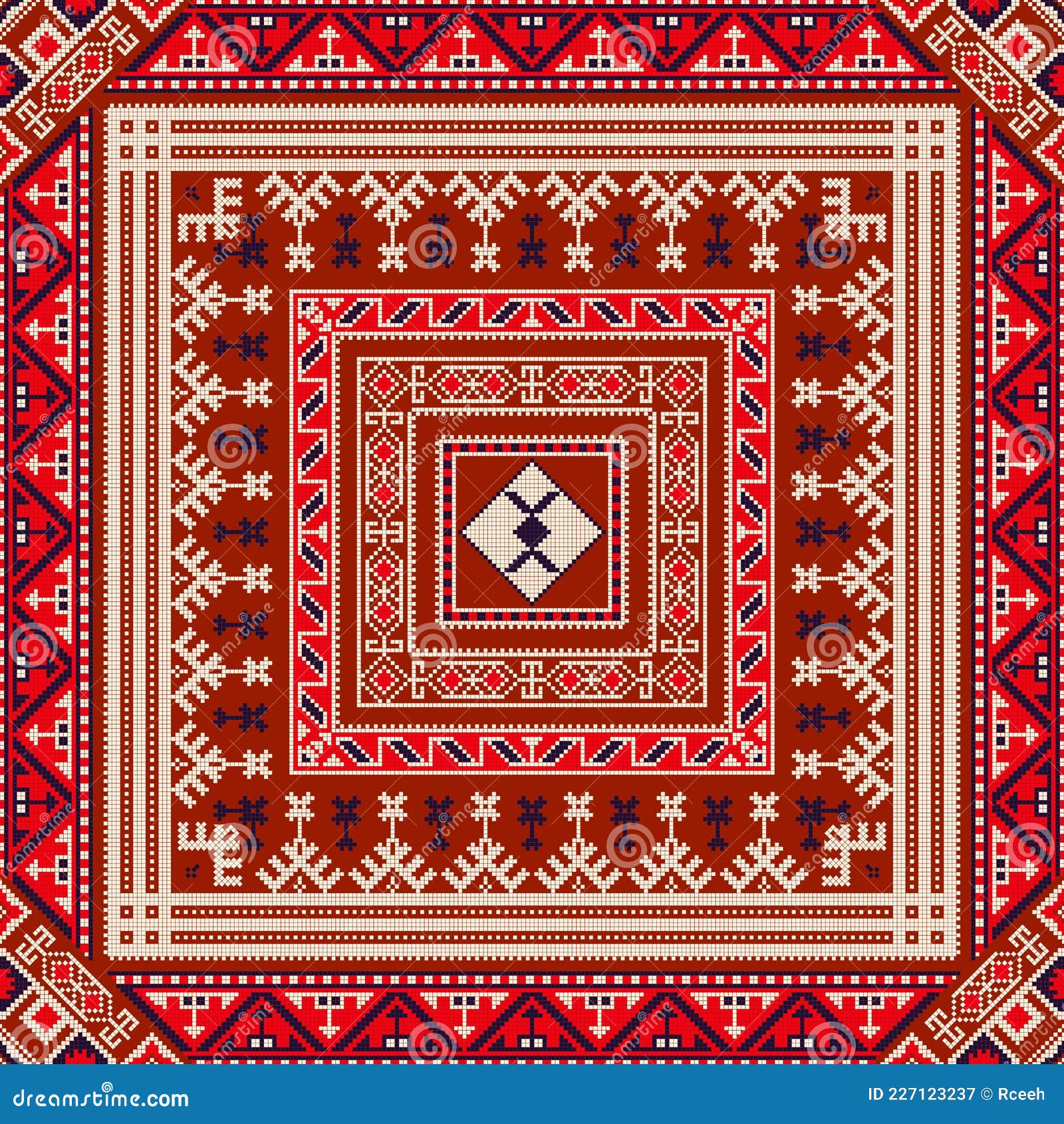 Georgian Embroidery Pattern 6 Stock Vector - Illustration of ornamental ...