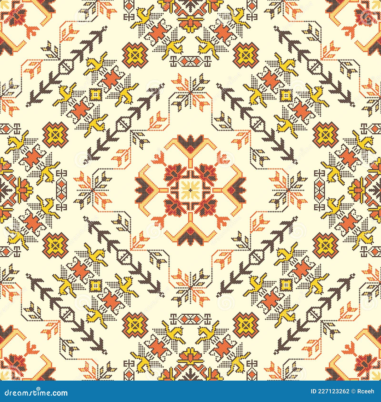 Georgian Embroidery Pattern 18 Stock Vector - Illustration of knitted ...