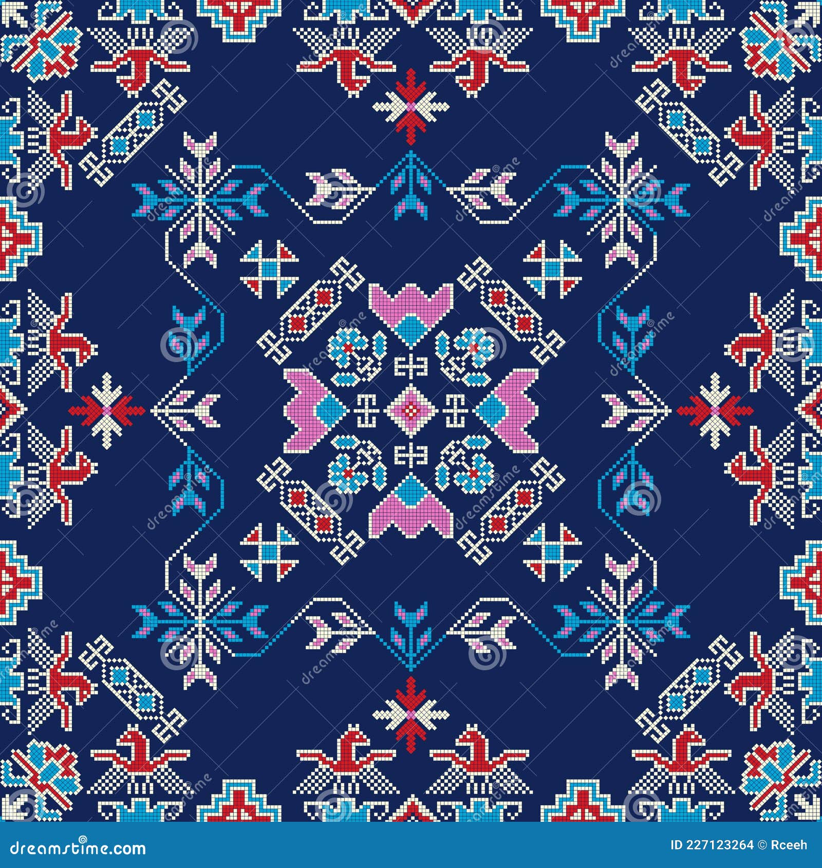 Georgian Embroidery Pattern 19 Stock Vector - Illustration of design ...