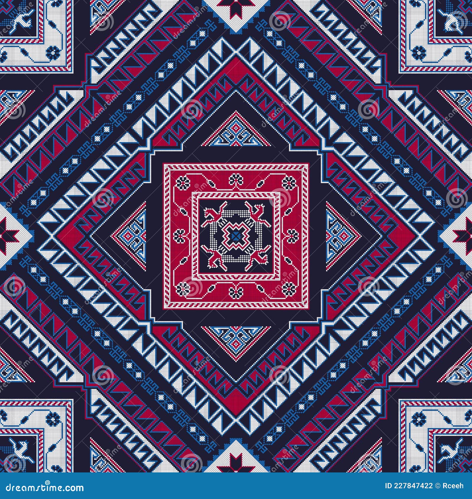 Georgian Embroidery Pattern 25 Stock Vector - Illustration of carpet ...