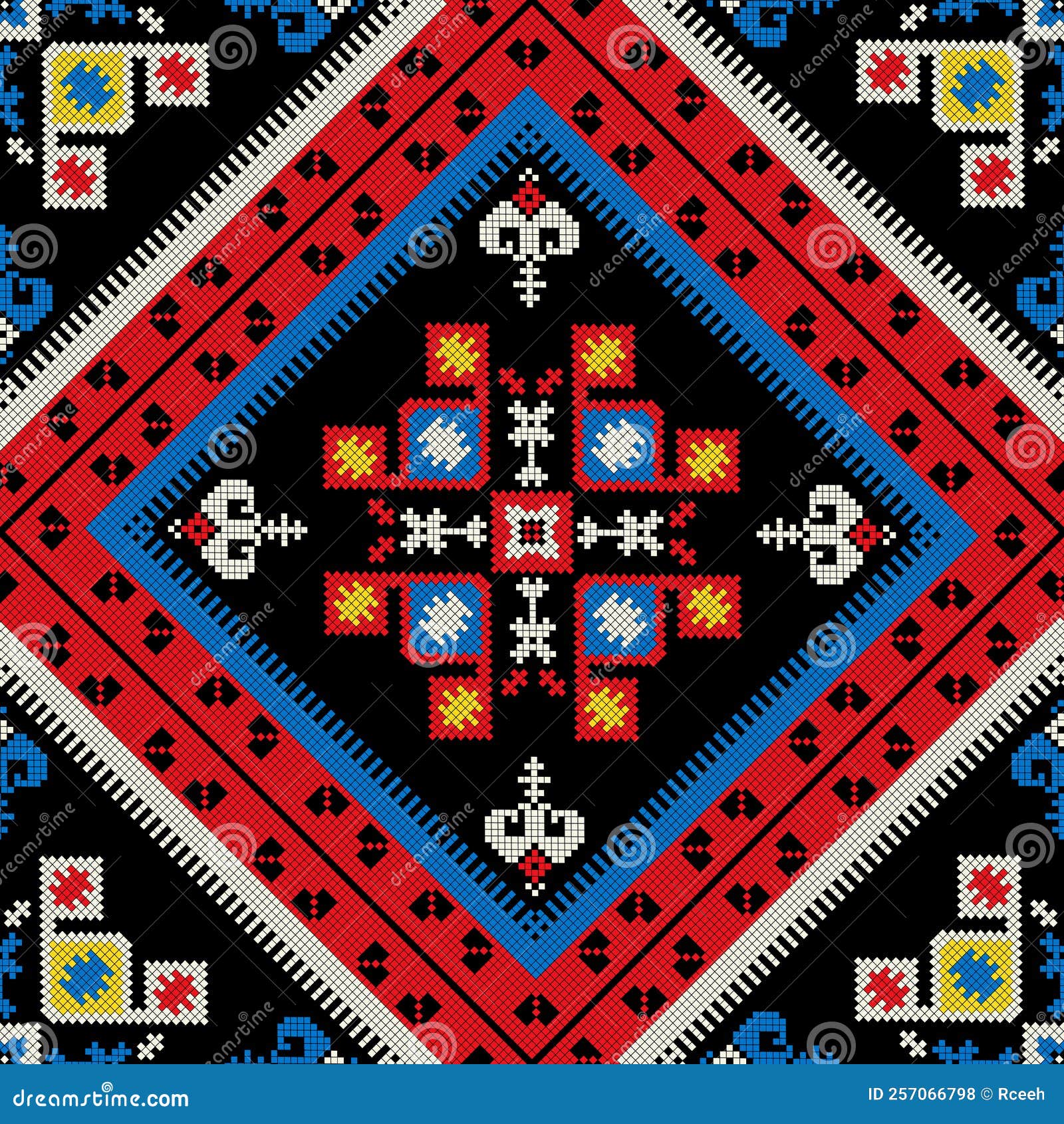 Georgian Embroidery Pattern 29 Stock Vector - Illustration of folk ...