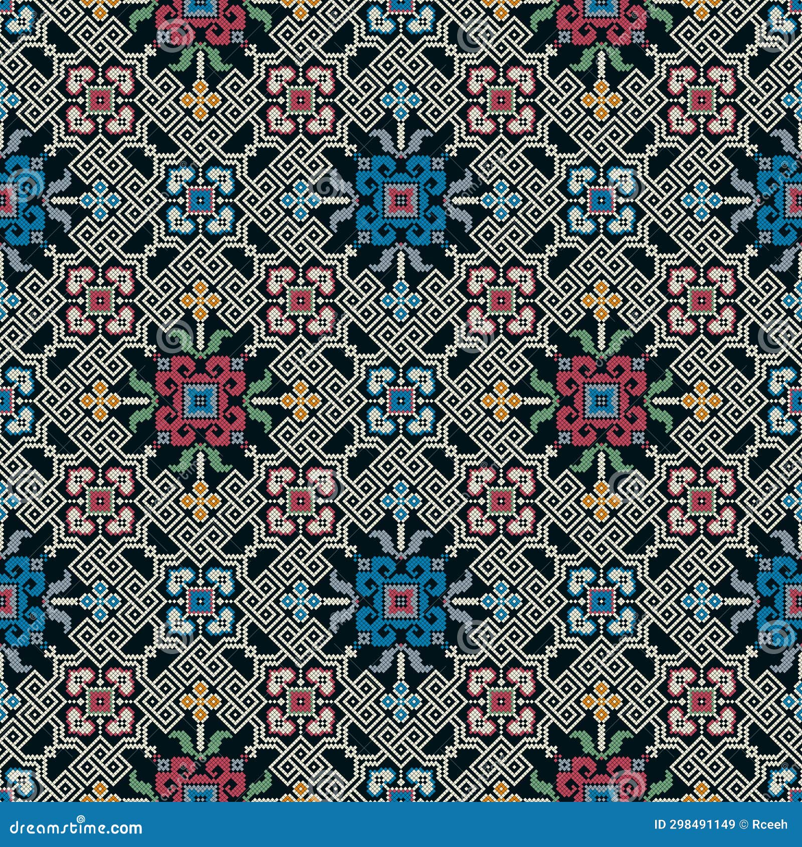 Georgian Embroidery Pattern 36 Stock Vector - Illustration of retro ...