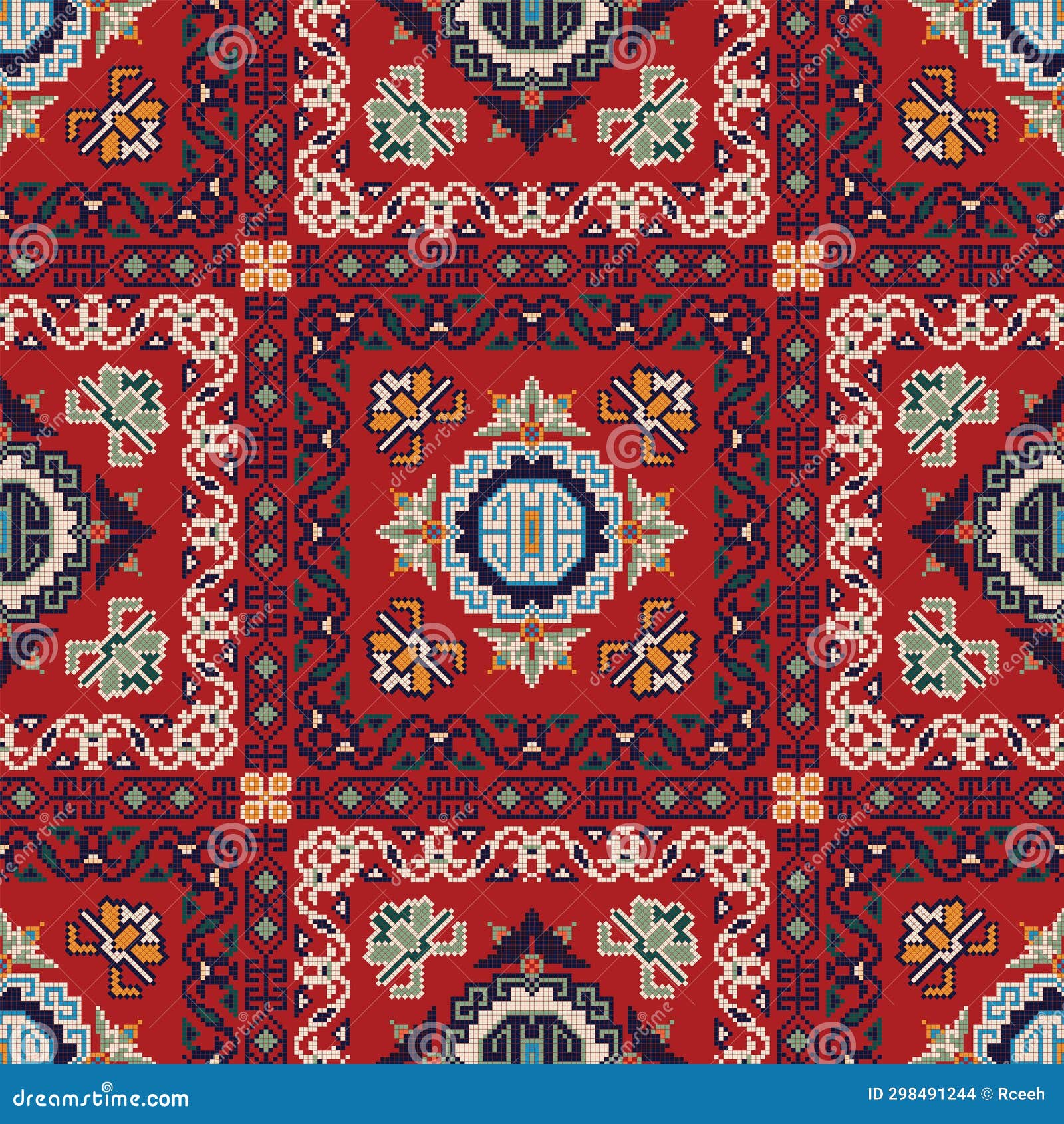 Georgian Embroidery Pattern 43 Stock Vector - Illustration of fashion ...