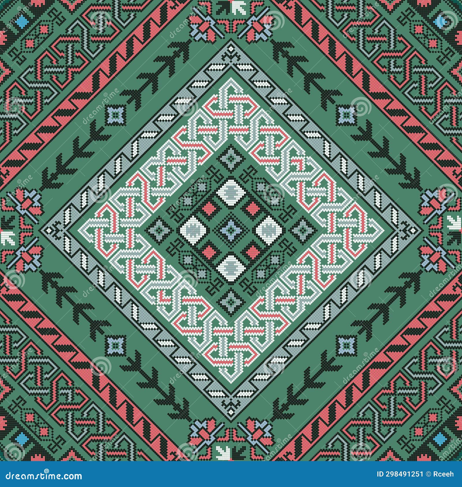 Georgian Embroidery Pattern 44 Stock Vector - Illustration of kazak ...