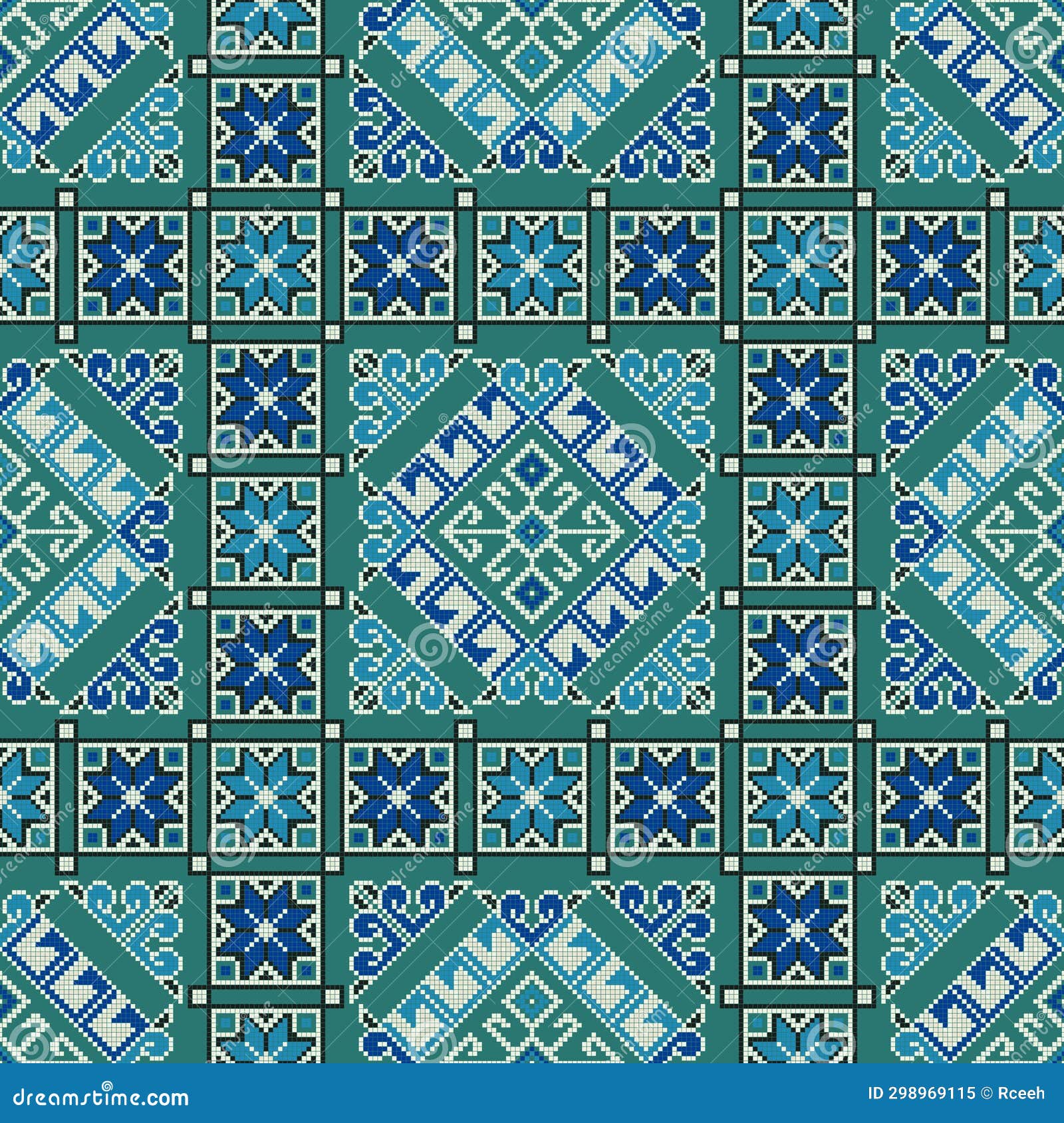 Georgian Embroidery Pattern 52 Stock Illustration - Illustration of ...