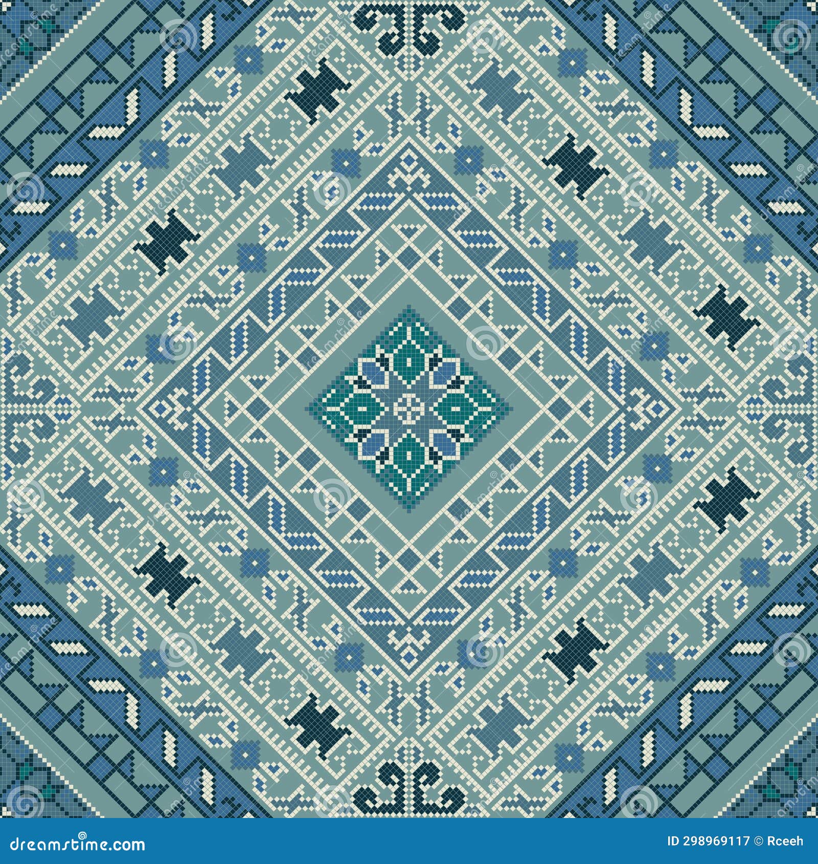 Georgian Embroidery Pattern 53 Stock Illustration - Illustration of ...