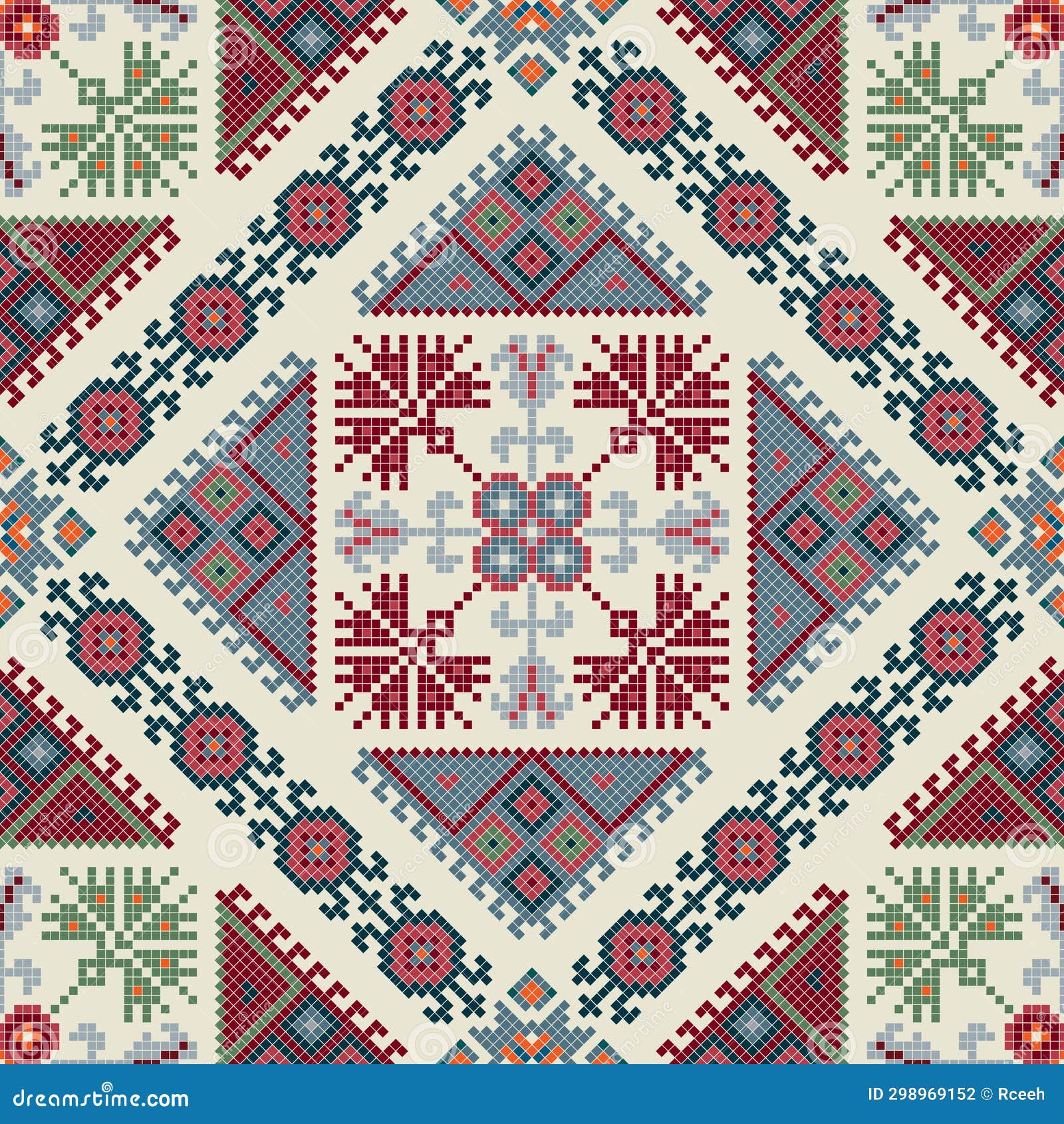 Georgian Embroidery Pattern 63 Stock Illustration - Illustration of ...