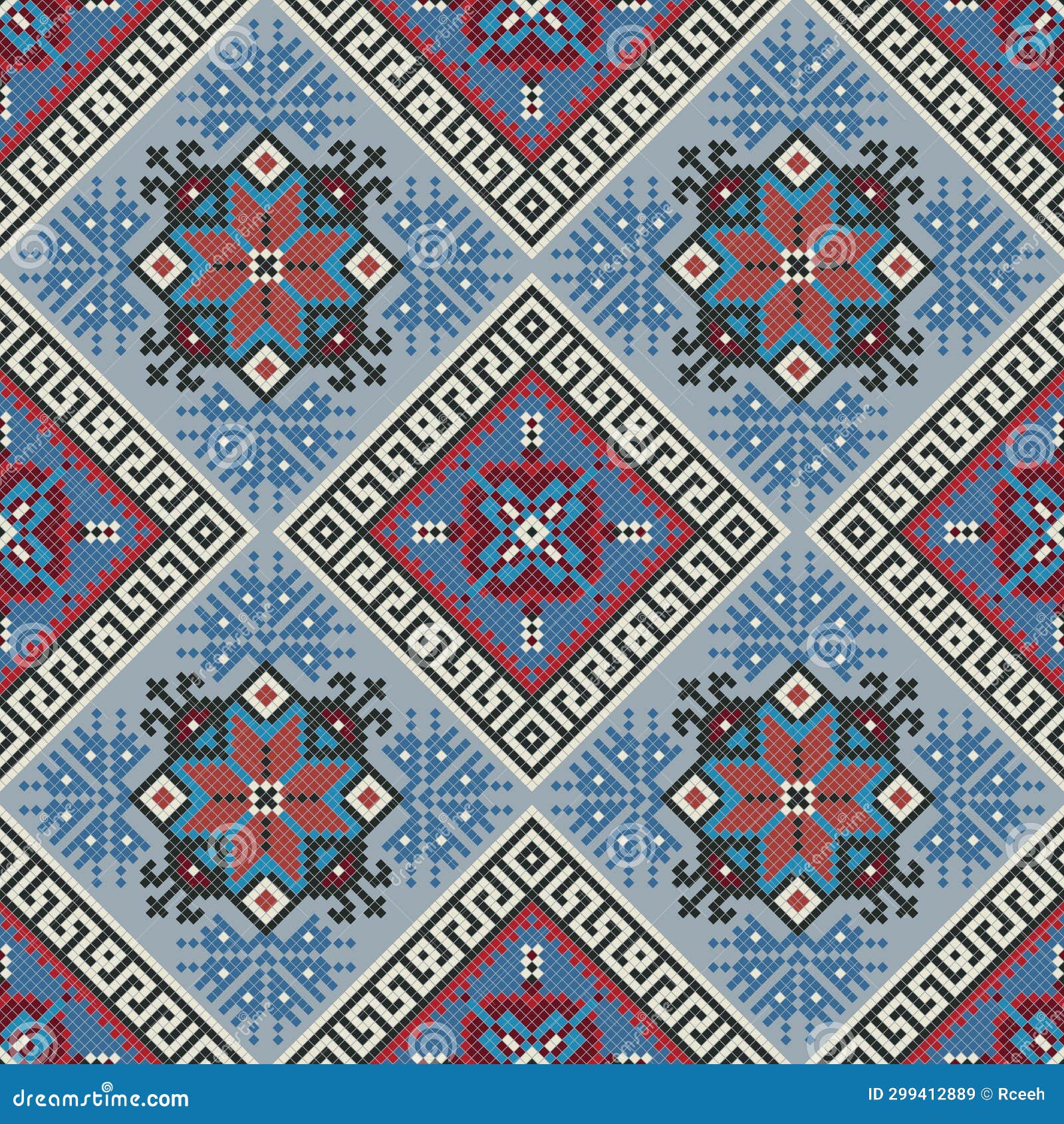 Georgian Embroidery Pattern 66 Stock Illustration - Illustration of ...