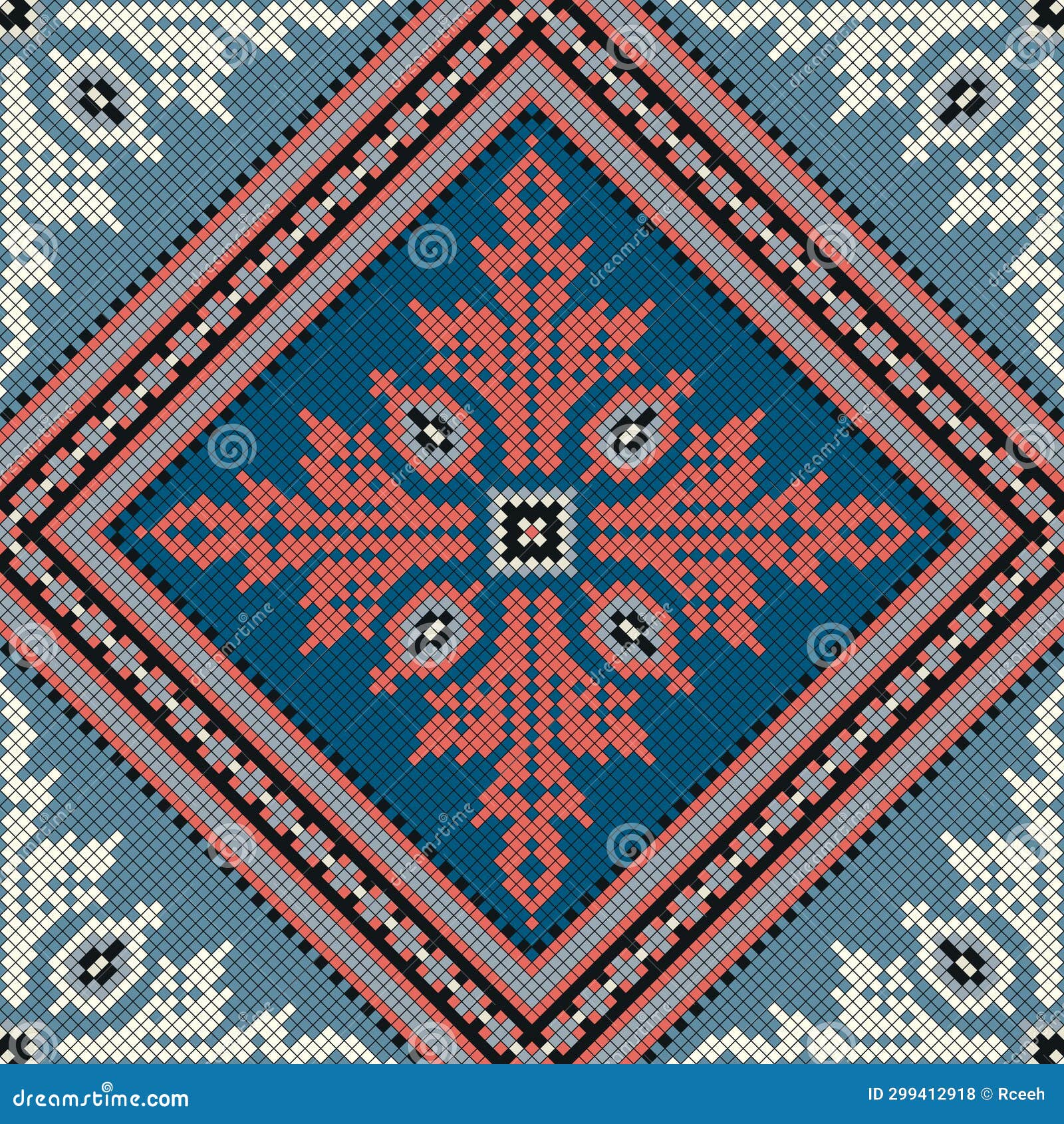 Georgian Embroidery Pattern 70 Stock Illustration - Illustration of ...