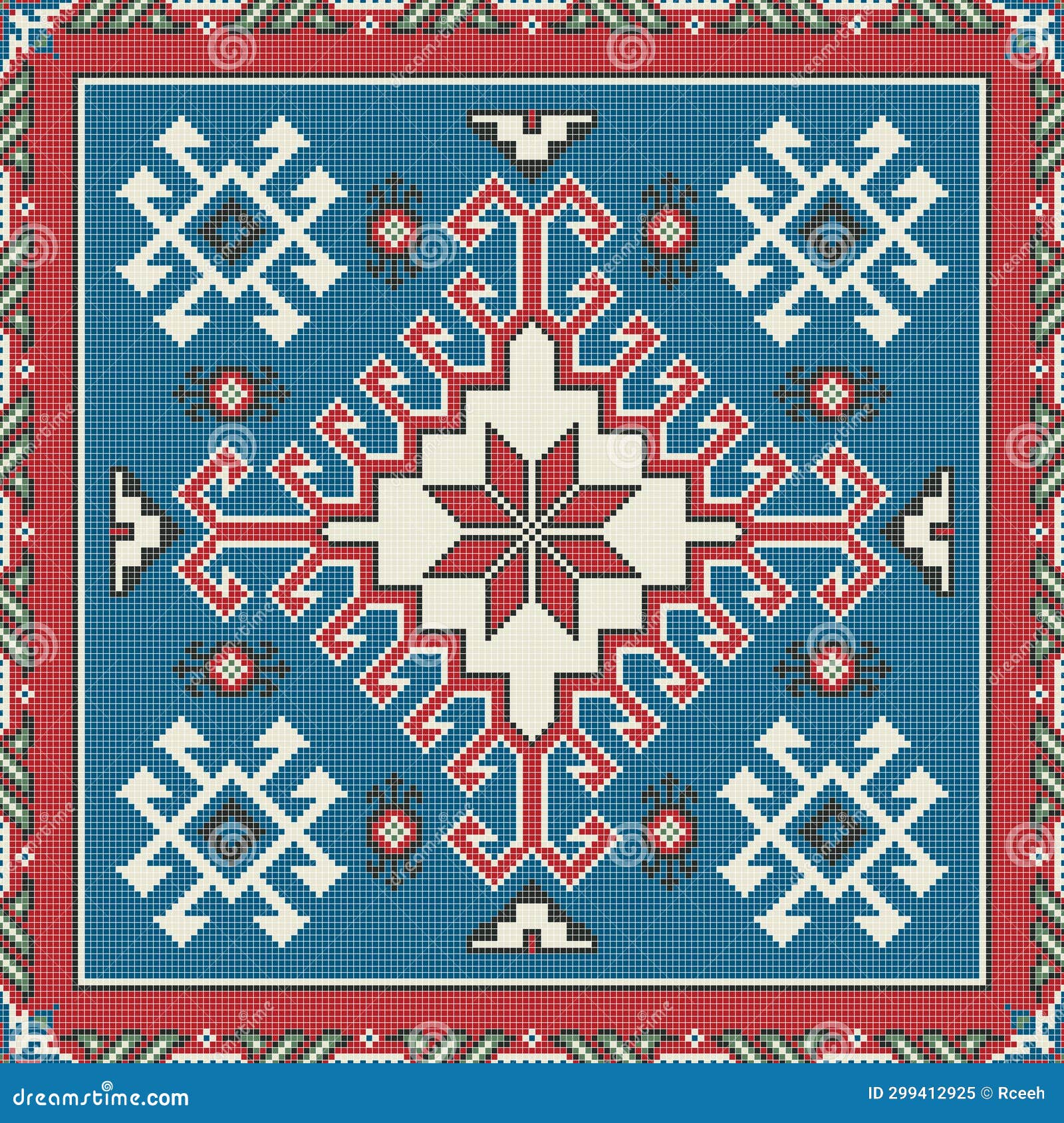 Georgian Embroidery Pattern 71 Stock Illustration - Illustration of ...