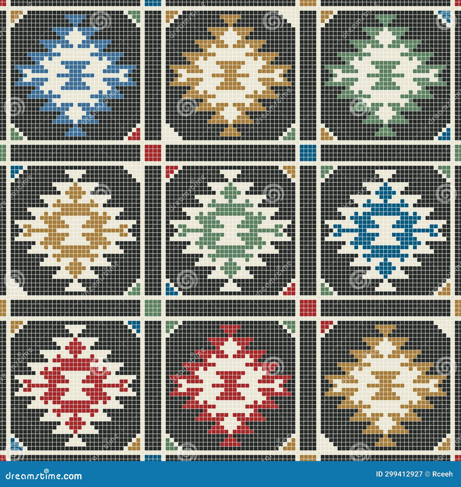 Georgian Embroidery Pattern 72 Stock Illustration - Illustration of ...