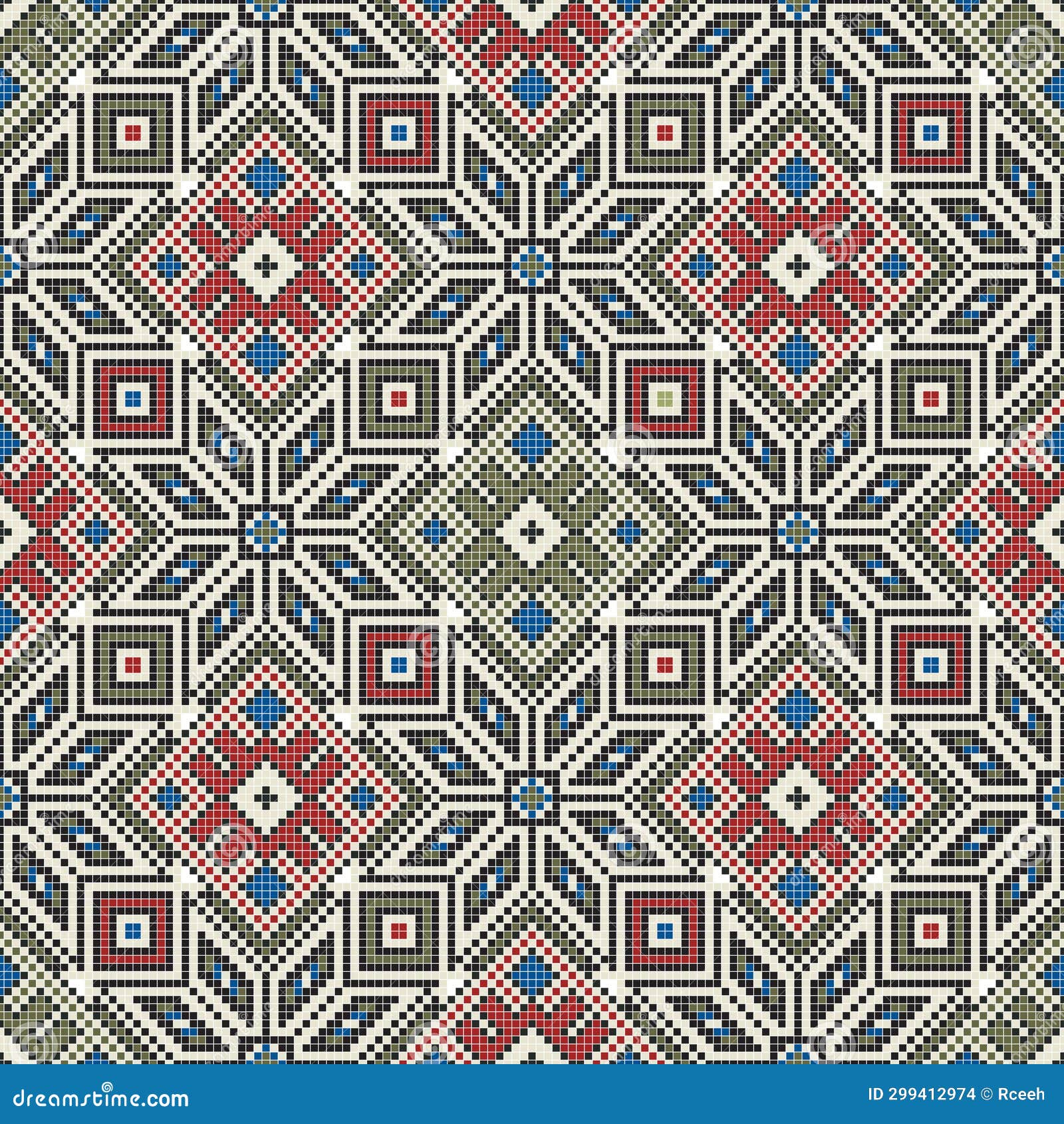 Georgian Embroidery Pattern 76 Stock Illustration - Illustration of ...