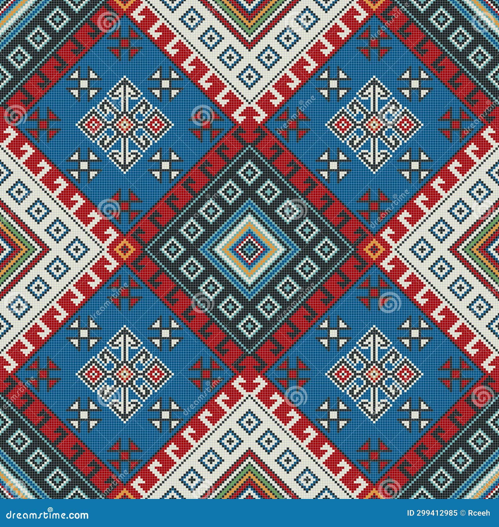 Georgian Embroidery Pattern 77 Stock Illustration - Illustration of ...