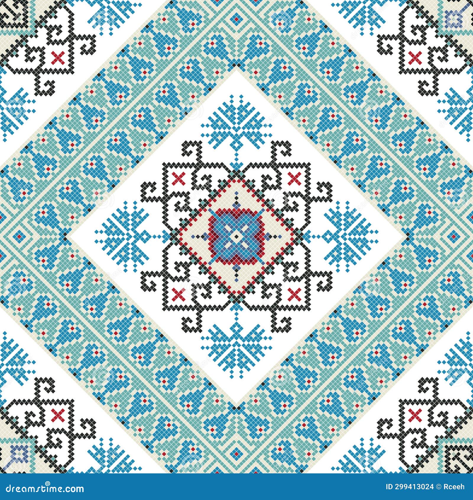 Georgian Embroidery Pattern 82 Stock Vector - Illustration of afghan ...