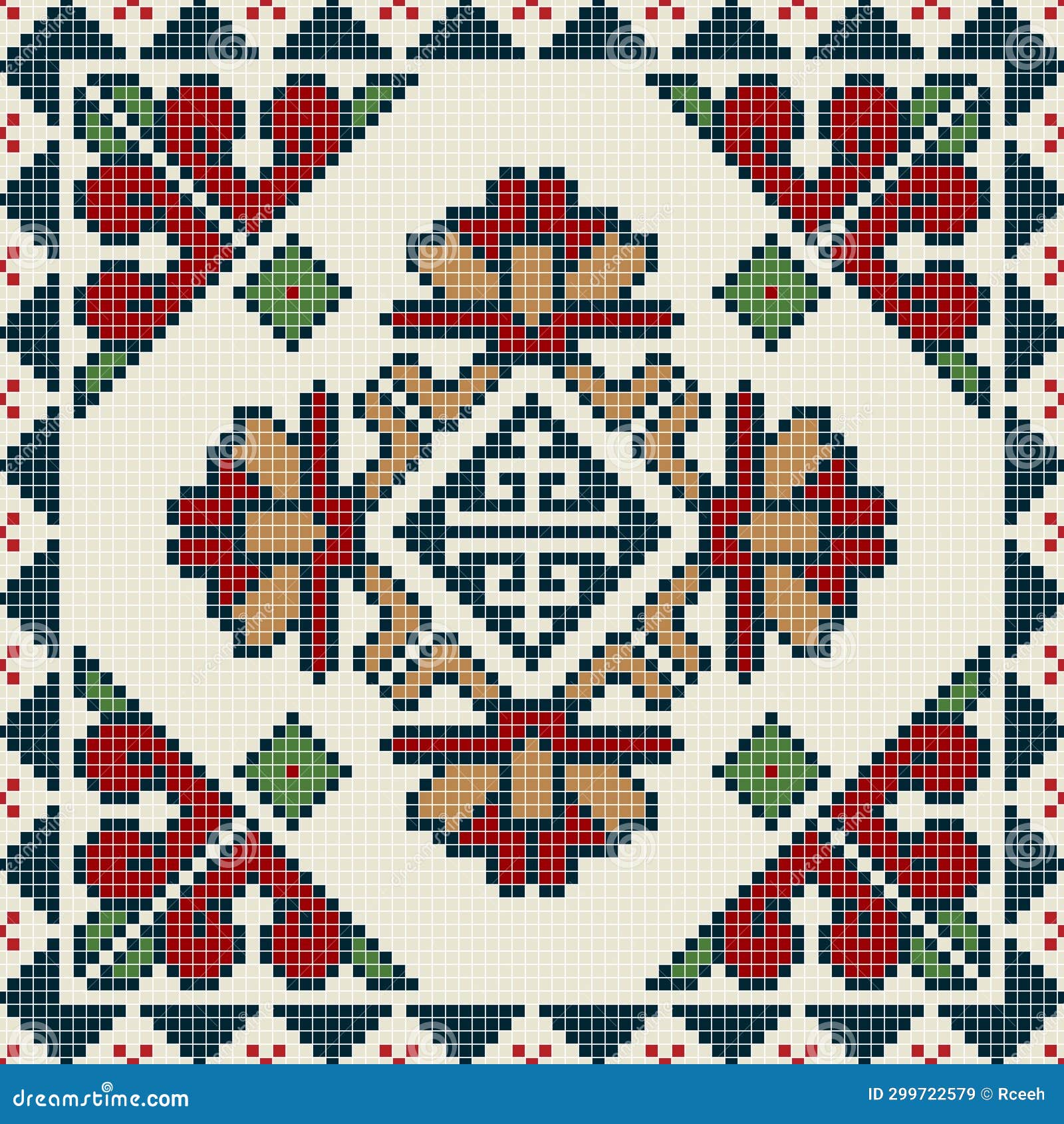 Georgian Embroidery Pattern 93 Stock Illustration - Illustration of ...