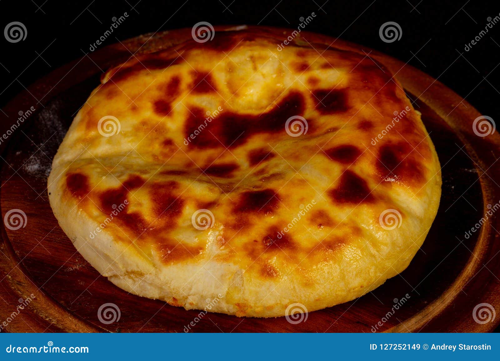 Georgian Hachapuri with Cheese Stock Image - Image of fresh, cooking ...