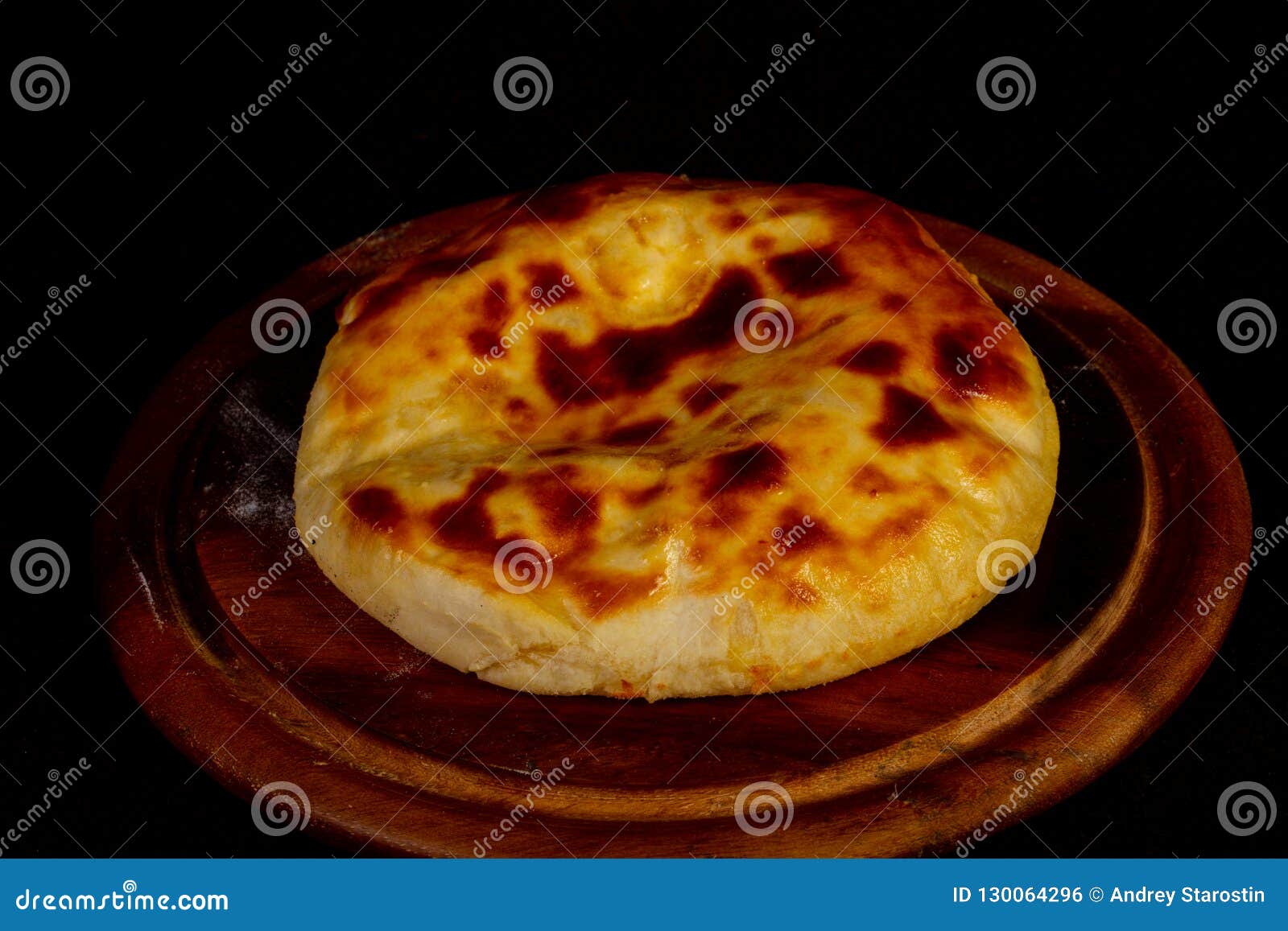 Georgian Hachapuri with Cheese Stock Photo - Image of snack, baked ...