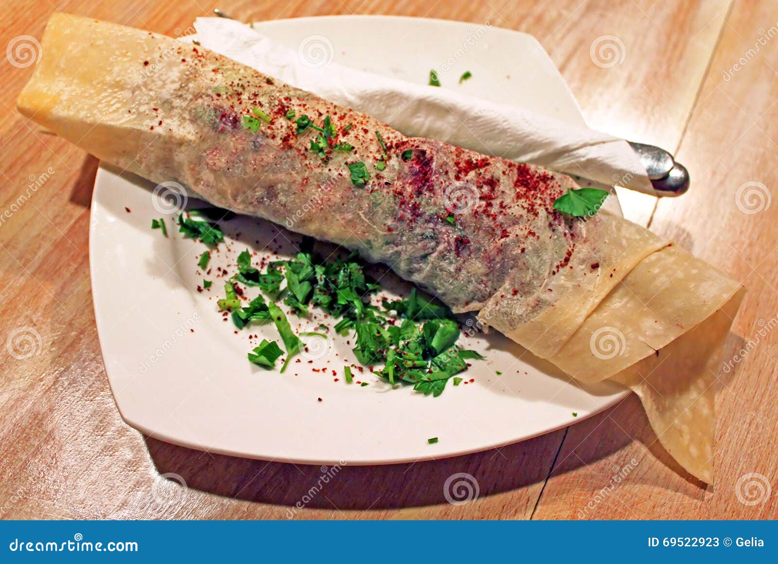 The Georgian Kebab on the Plate Stock Image - Image of caucasus, beef ...