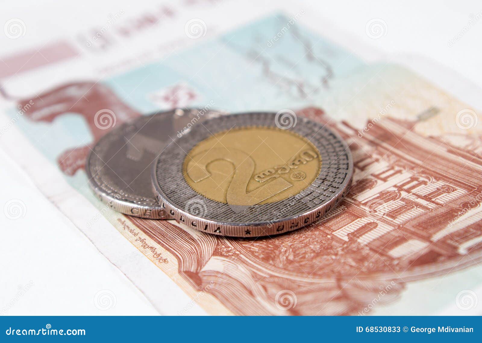 Georgian money lari stock image. Image of exchange, lari - 68530833