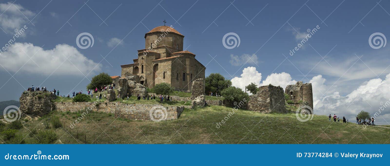 Georgian Orthodox Monastery Jvari Near Mtskheta Eastern Georgia ...