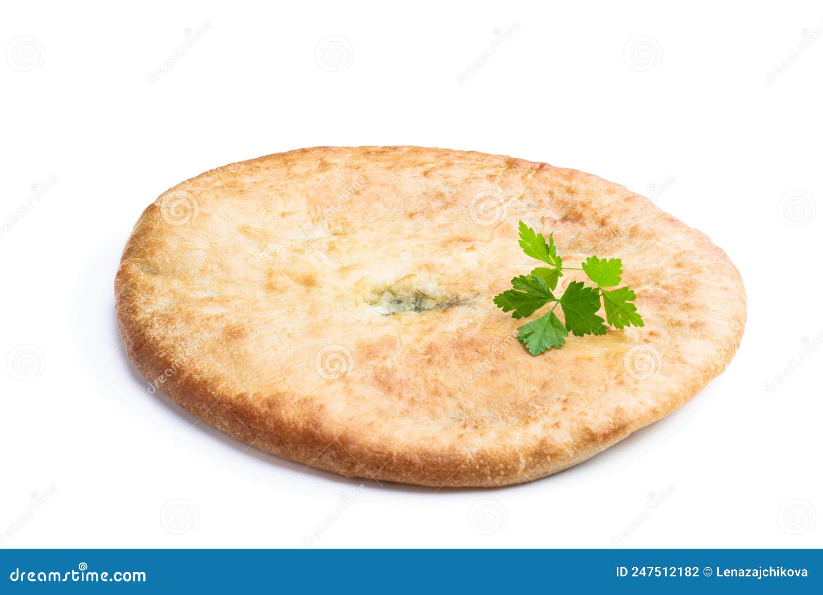 Georgian Traditional Bread Flatbread Isolated on White Stock Photo ...