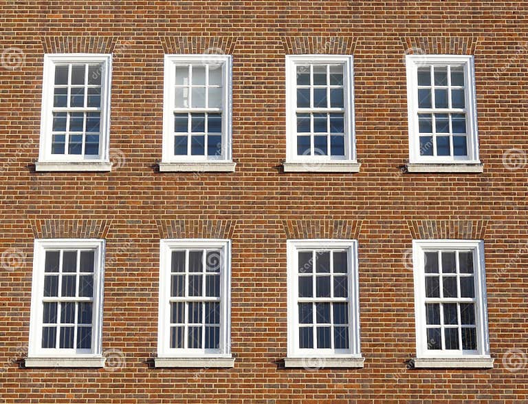 Georgian windows stock image. Image of brick, reflection - 8084865