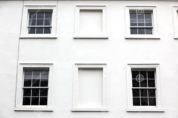 Georgian Windows Architecture Stock Photo - Image of front, exterior ...
