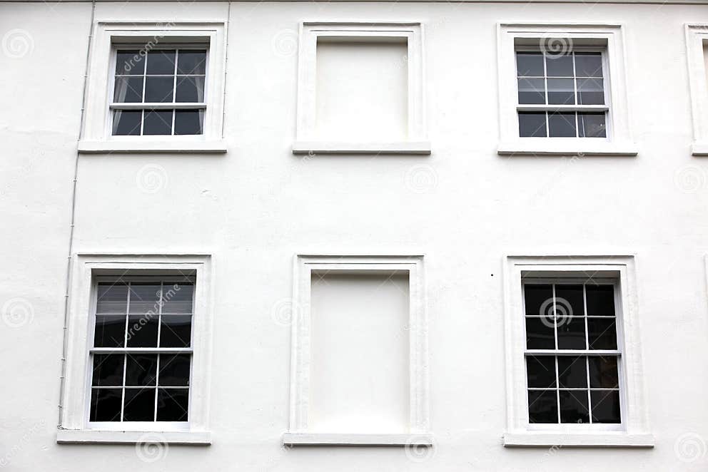 Georgian Windows Architecture Stock Photo - Image of front, exterior ...