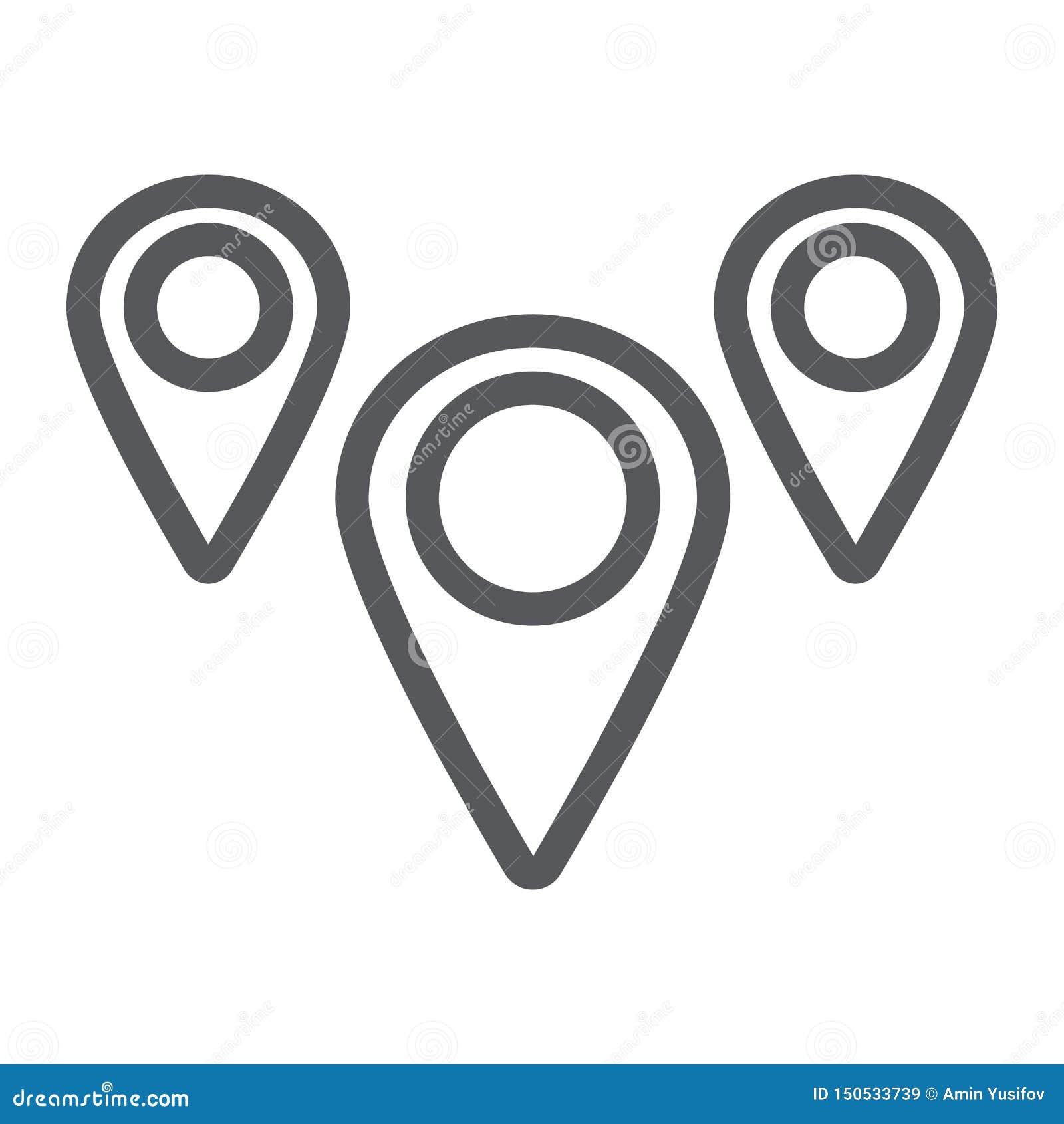 Geolocation Geotag Locator Icon Set. Map Place Tag Pin Location Icons ...