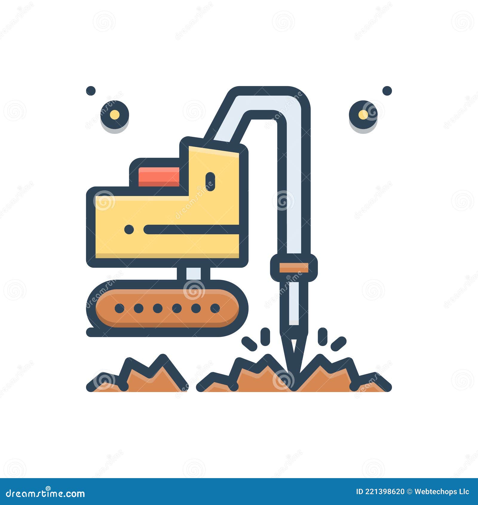 Color Illustration Icon for Geotechnic, Drilling and Investigation ...