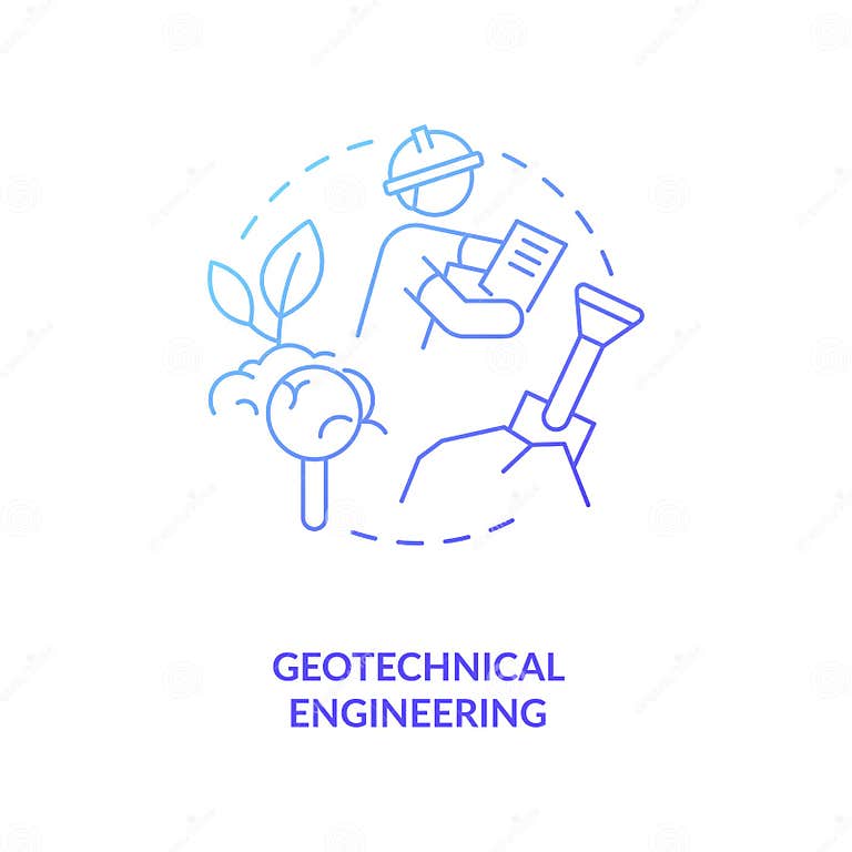 Geotechnical Engineering Blue Gradient Concept Icon Stock Vector ...