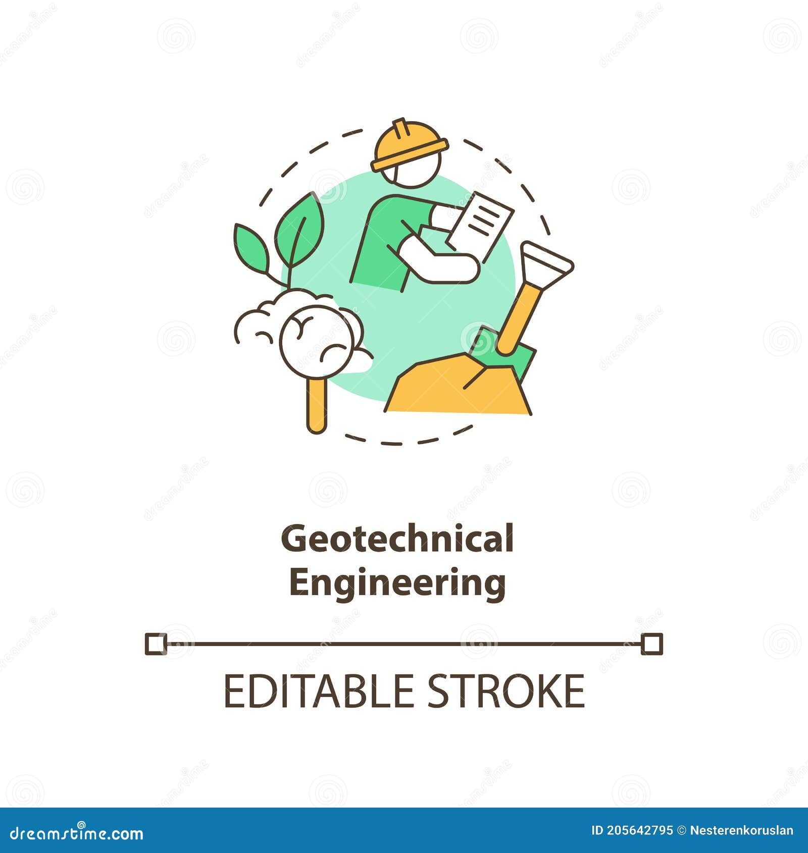 Geotechnical Engineering Concept Icon Stock Vector - Illustration of ...