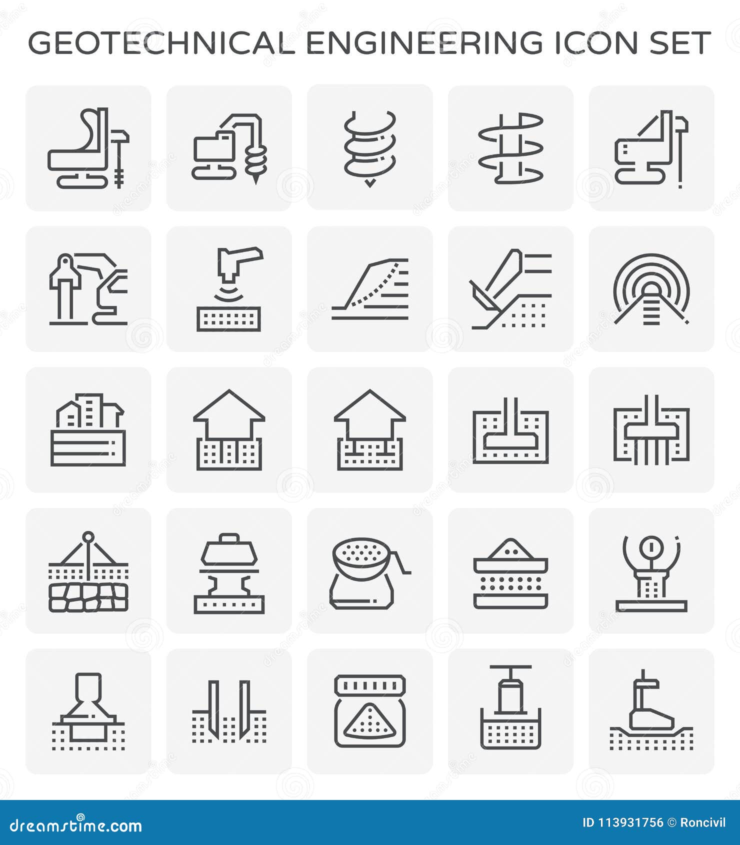 Geotechnical Engineering Icon Stock Vector - Illustration of ...