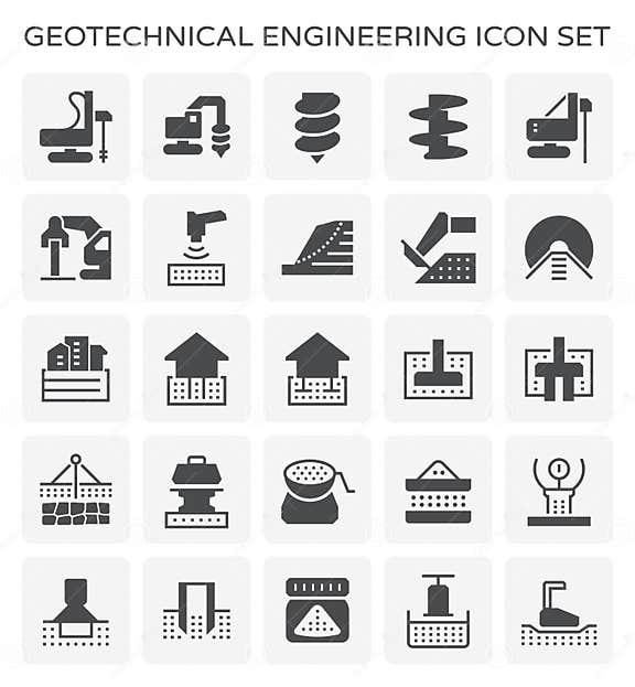 Geotechnical Engineering Icon Stock Vector - Illustration of icon ...