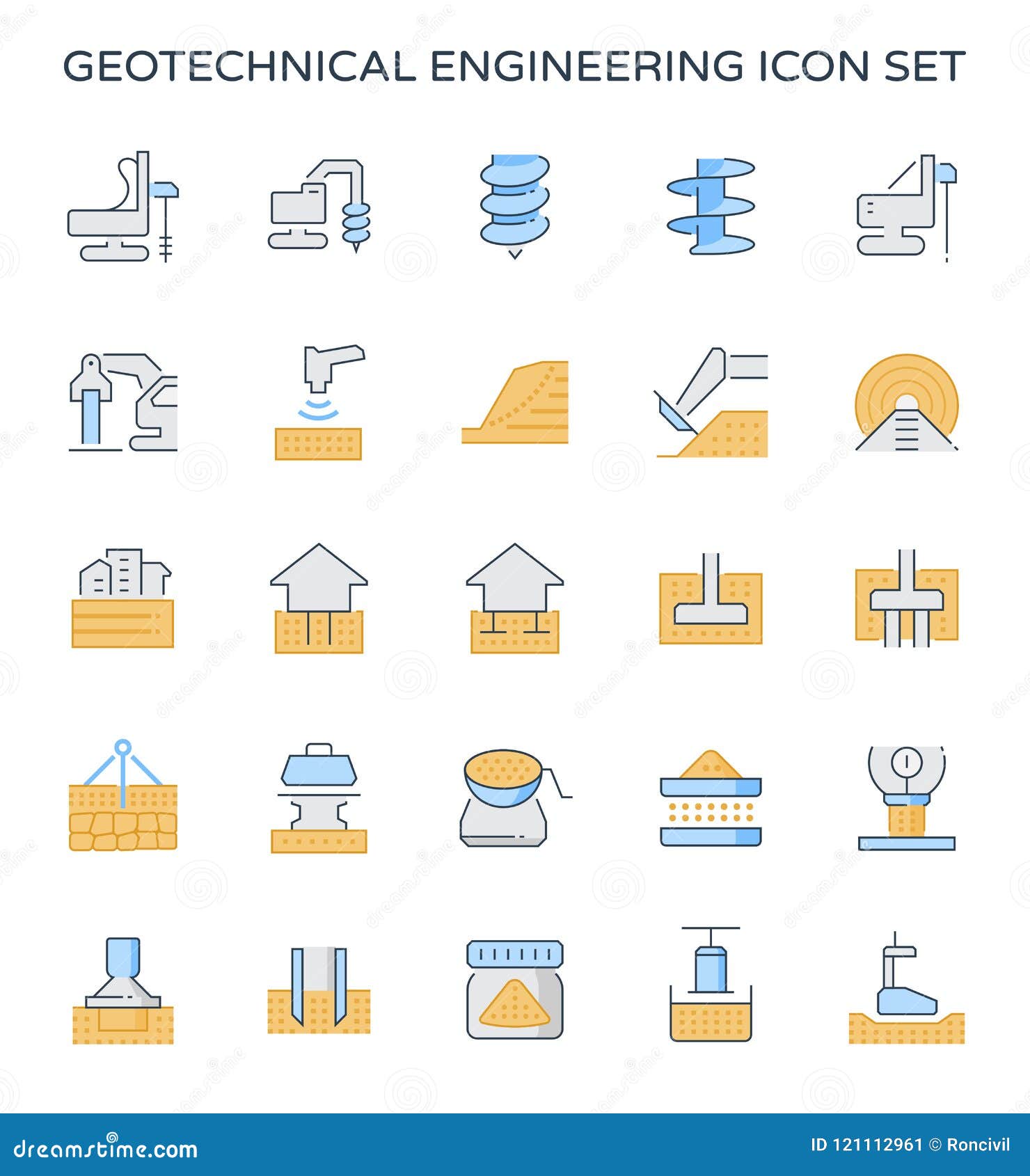 Geotechnical Engineering Icon Stock Vector - Illustration of industrial ...