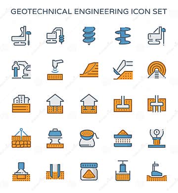 Geotechnical Engineering Icon Stock Vector - Illustration of layer ...